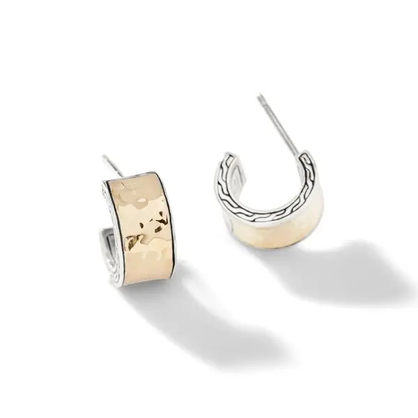 John Hardy Palu J Hoop Earrings - Sterling Silver