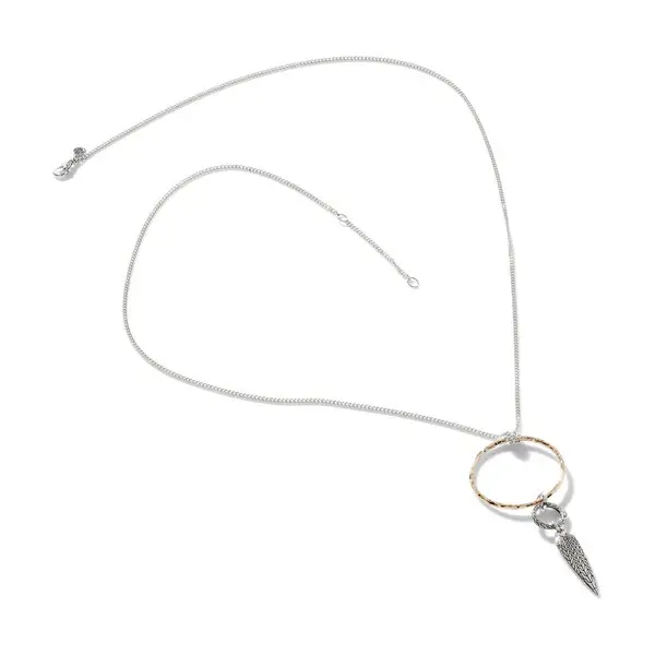 John Hardy Carved Chain Palu Necklace Gold
