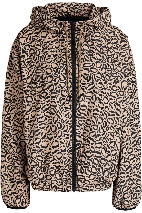 The Upside Lila Leopardprint Shell Hooded Jacket - Animal Print