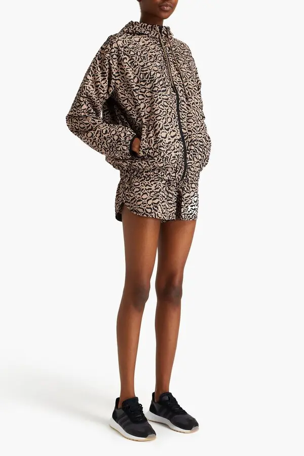 The Upside Lila Leopardprint Shell Hooded Jacket