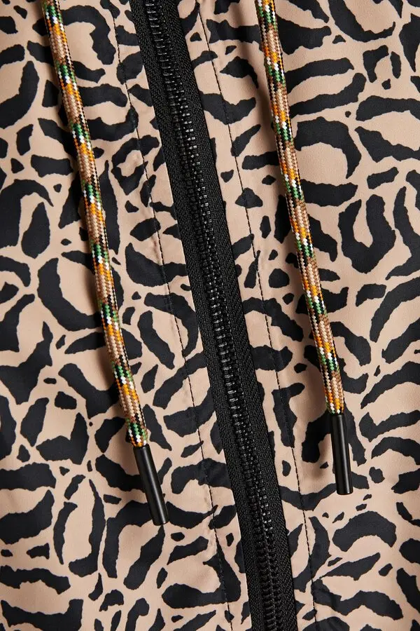 The Upside Lila Leopardprint Shell Hooded Jacket