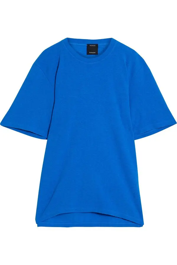 Proenza Schouler Cutout Cottonblend Jersey Tshirt - Cobalt Blue
