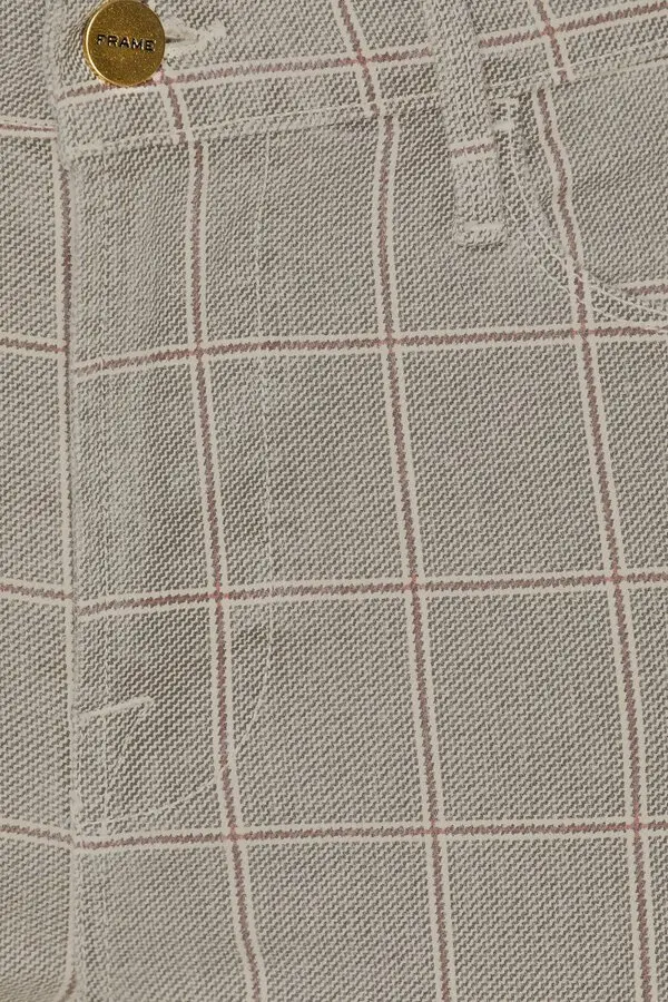 FRAME Le High Skinny Checked Pants