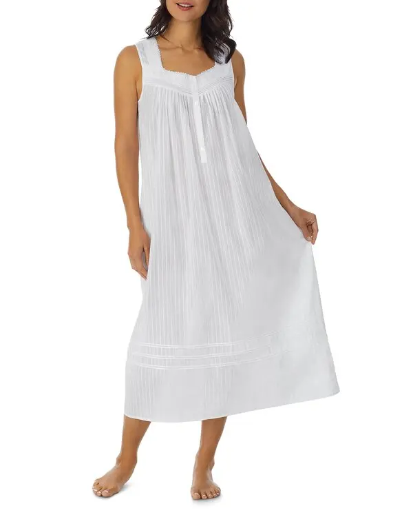 Eileen West Ballet Sleeveless Nightgown - White