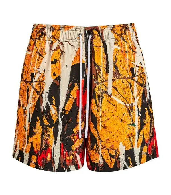 Amiri Paint Splatter Swim Shorts