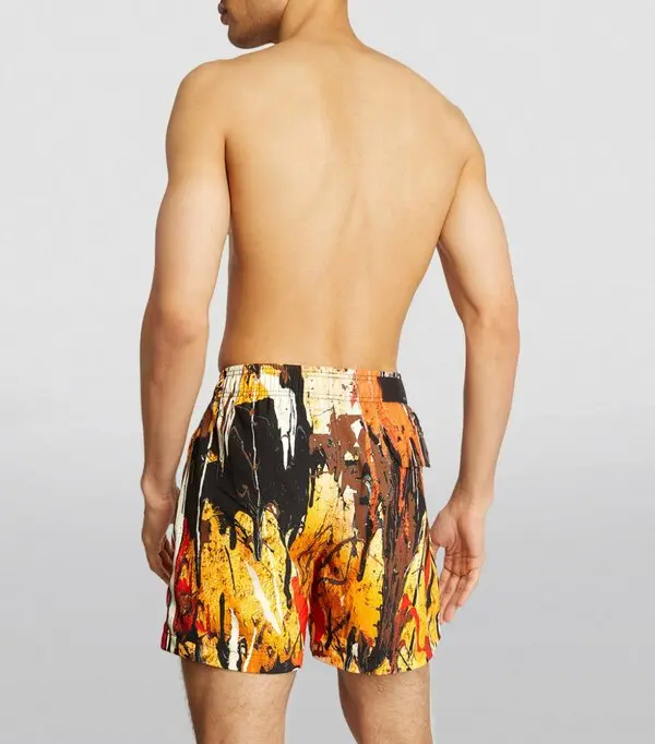 Amiri Paint Splatter Swim Shorts