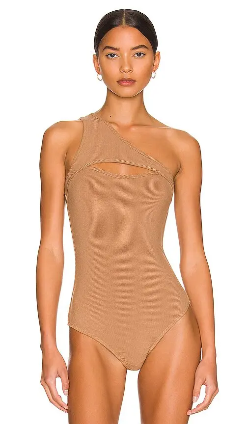Superdown One Shoulder Bodysuit With Bust Cut-out