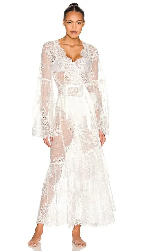 HOMEBODII Georgina Long Lace Robe