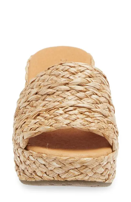 CHOCOLAT BLU Yunis Raffia Wedge Sandals - Natural Raffia