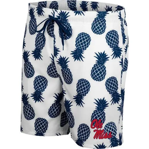 COLOSSEUM Ole Miss Rebels Pineapple Swim Shorts