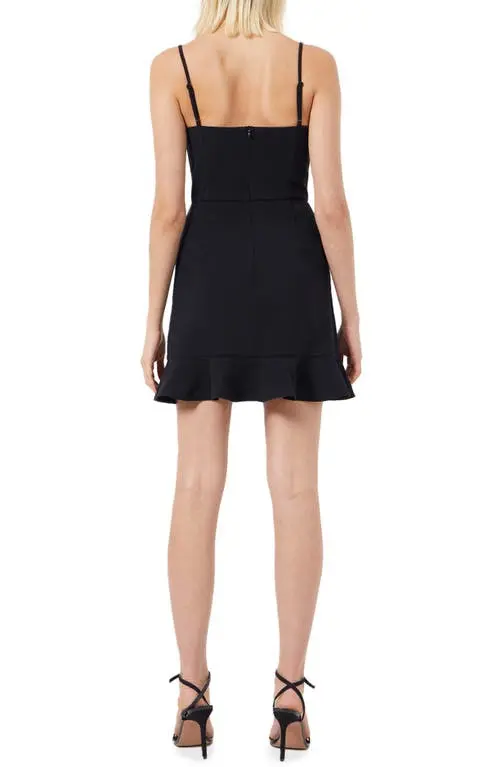 French Connection Whisper Frill Hem Mini Dress