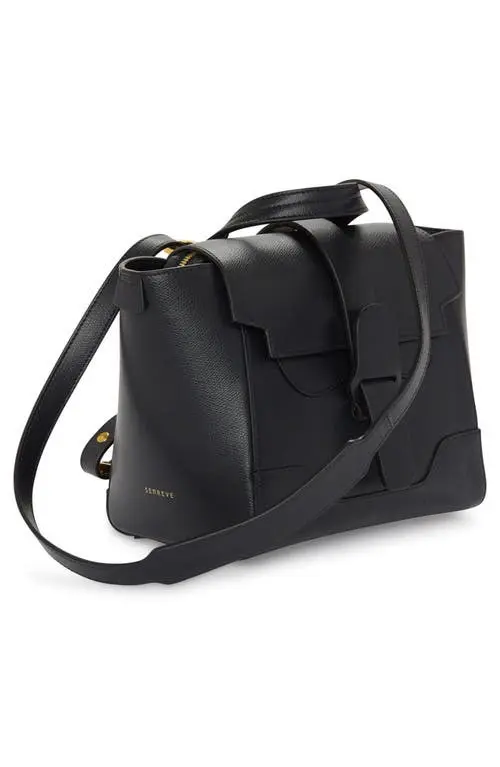 Senreve Mini Maestra Leather Satchel - Noir