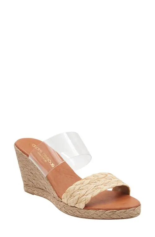 Andre Assous Espadrille Wedge Sandals - Beige