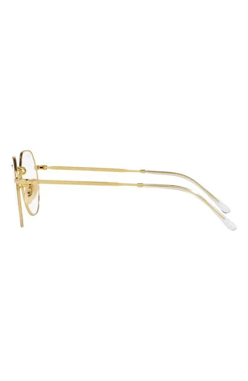 Ray-ban Jack 51mm Hexagonal Eyeglasses - Light Gold