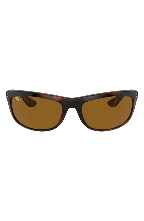 Ray-ban Oversized Rectangular Sunglasses - Shiny Dark Havana/ Brown