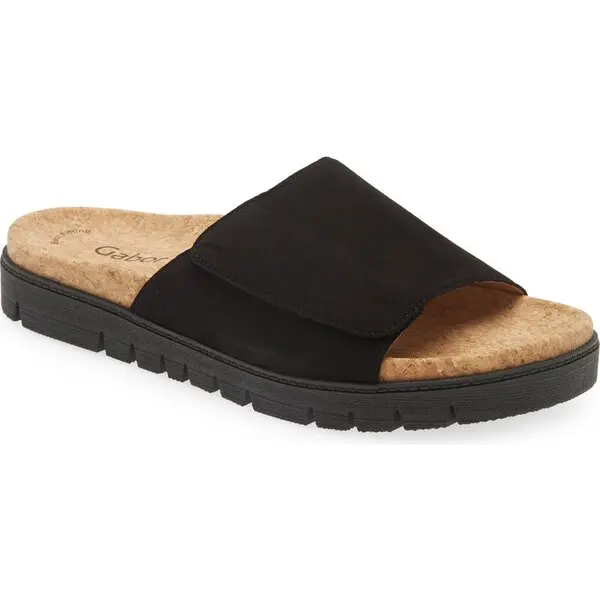 Gabor Slide Sandal - Black
