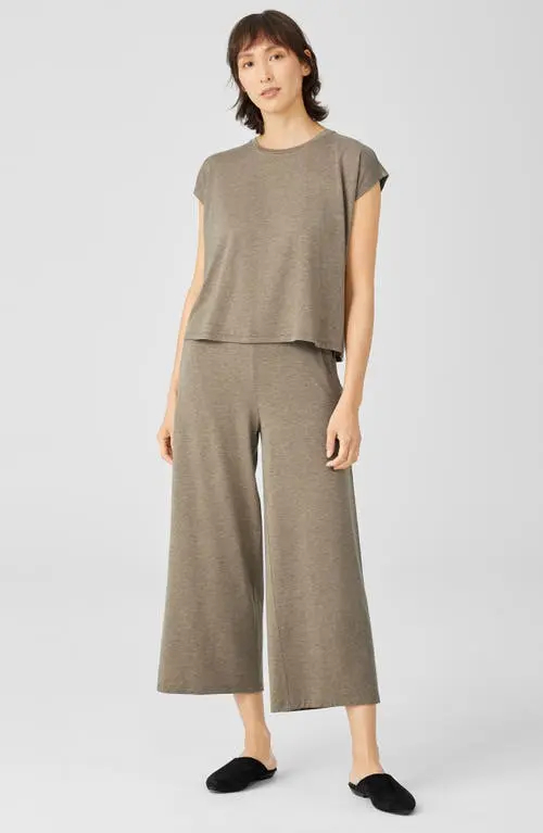 Eileen Fisher Crop Wide Leg Fine Jersey Pants