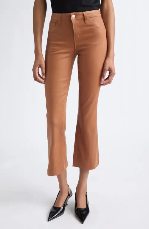 L'AGENCE Selma High-waist Boot-cut Jeans - Java Coated