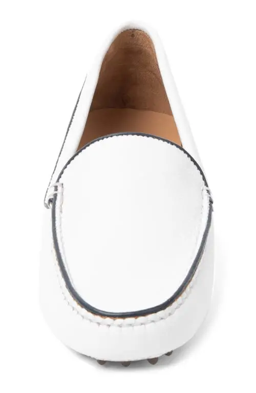 PATRICIA GREEN Jill Piped Driving Shoe - White
