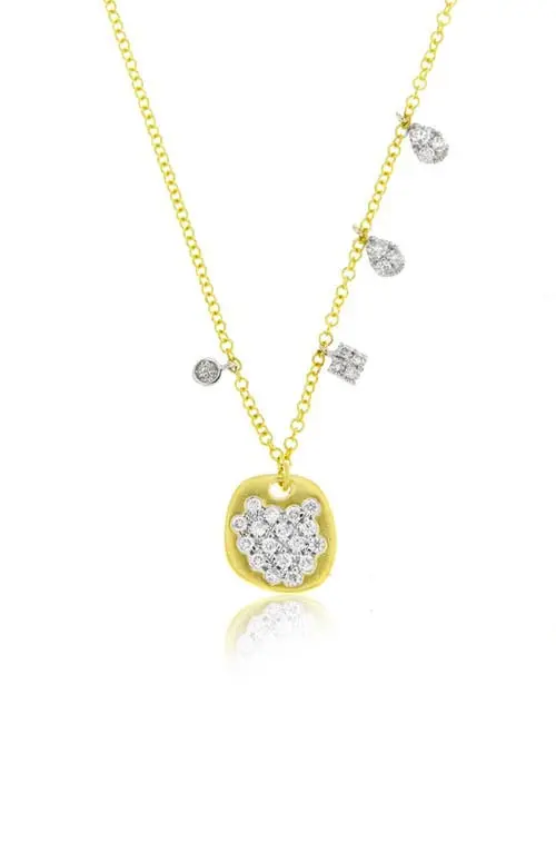 Meira T Diamond Disc Pendant Necklace - Yellow