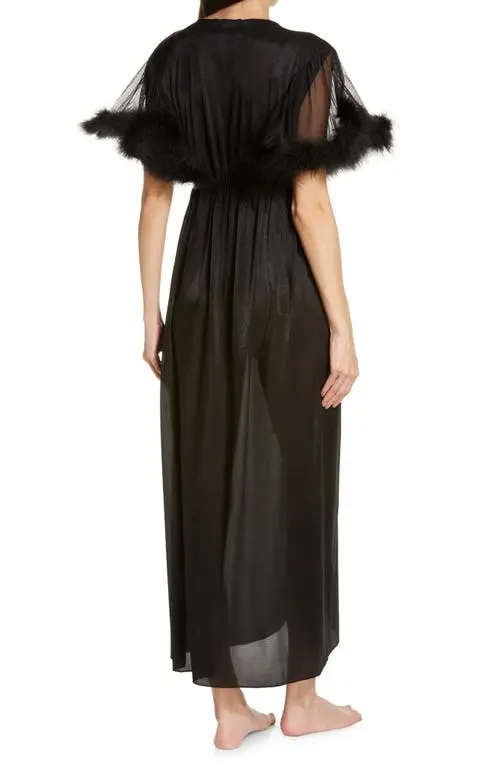 COQUETTE Feather Trim Robe