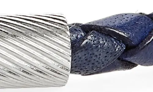 JONAS STUDIO Braided Leather Bracelet - Blue