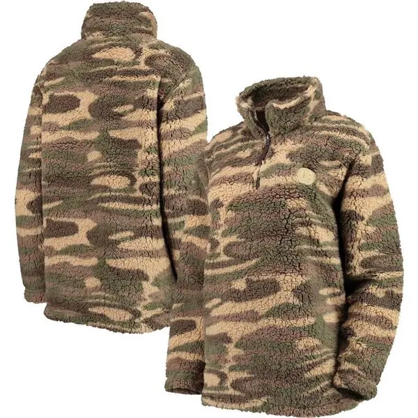 G-III SPORTS BY CARL BANKS Boston Bruins Sherpa Quarter-zip Jacket - Camo