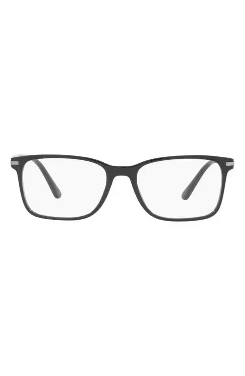 Prada 56mm Rectangular Eyeglasses - Black/demo Lens