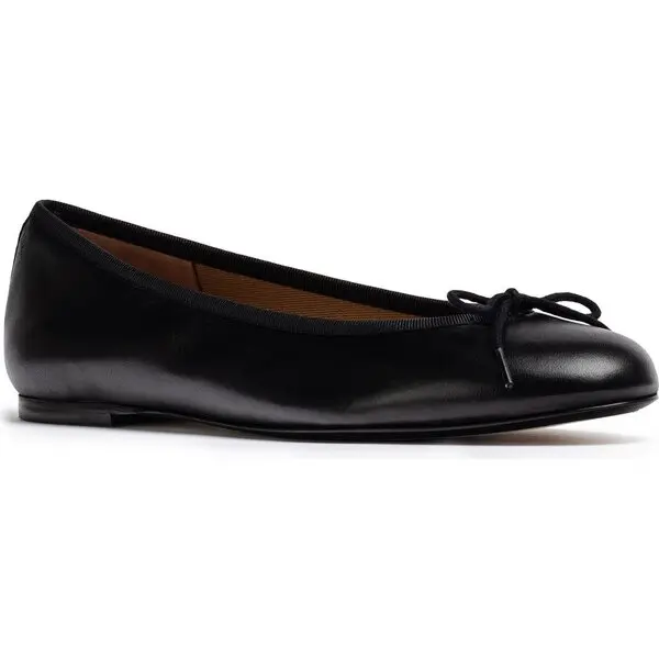 JON JOSEF Barcelona Ballet Flat - Black Leather