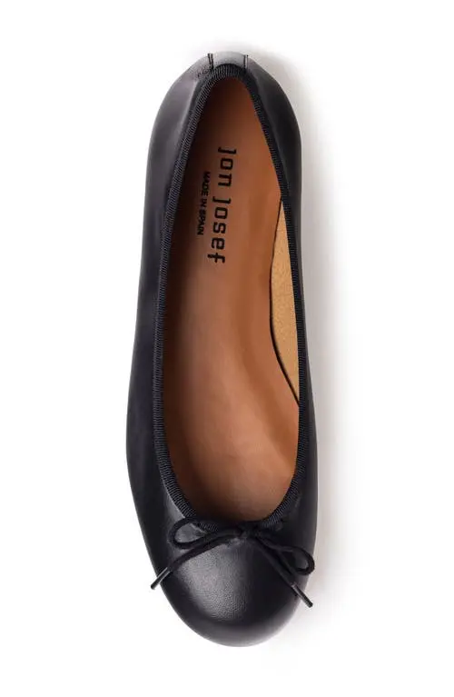 JON JOSEF Barcelona Ballet Flat - Black Leather