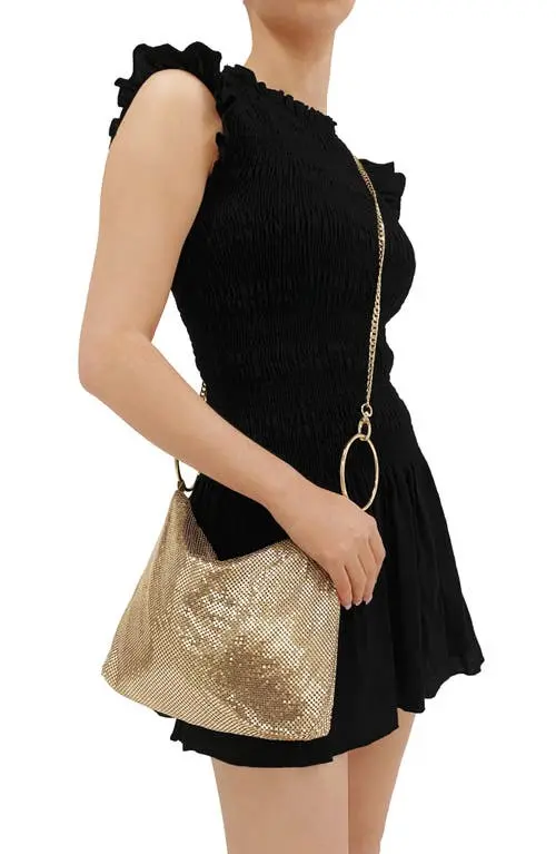 OLGA BERG Mesh Convertible Bag - Gold