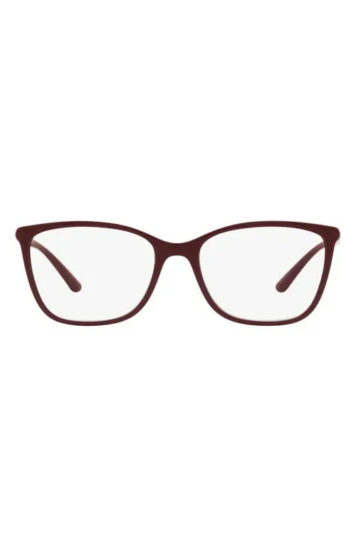 Dolce & Gabbana 54mm Rectangular Eyeglasses - Bordeaux Blue Light Filter