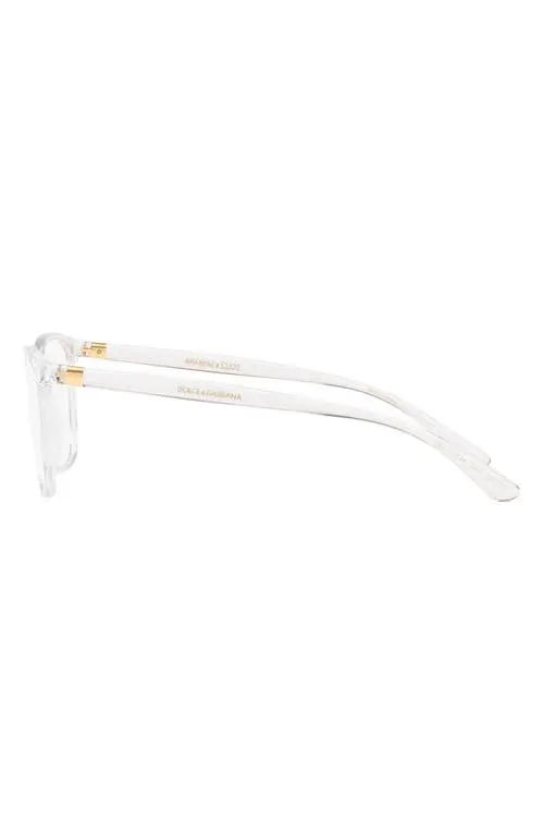 Dolce & Gabbana 54mm Rectangular Eyeglasses - Clear