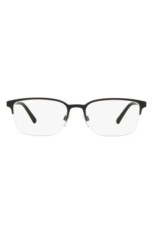 Burberry 54mm Semi-rimless Optical Glasses - Black Rubber