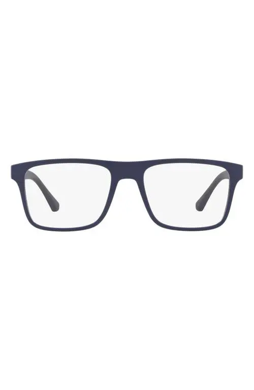 Emporio Armani 54mm Rectangle Sunglasses - Matte Blue