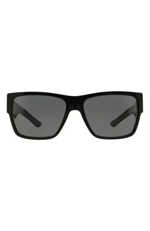 Versace 59mm Square Sunglasses - Black/grey Solid