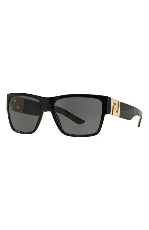 Versace 59mm Square Sunglasses - Black/grey Solid