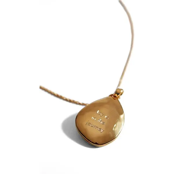 Monica Vinader Deia Pebble Locket Necklace - Gp