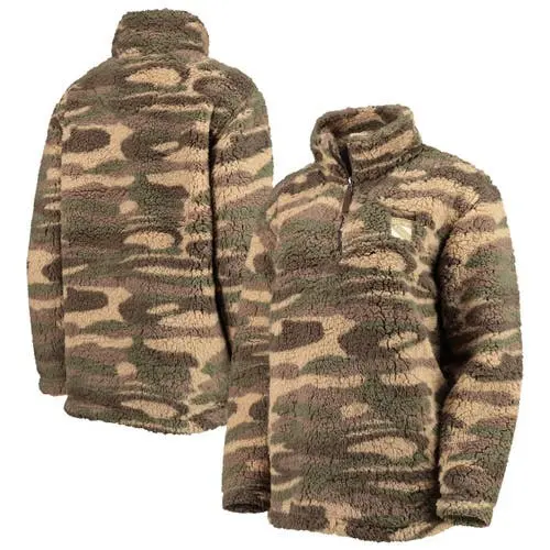 G-III SPORTS BY CARL BANKS New York Rangers Sherpa Quarter-zip Jacket - Camo