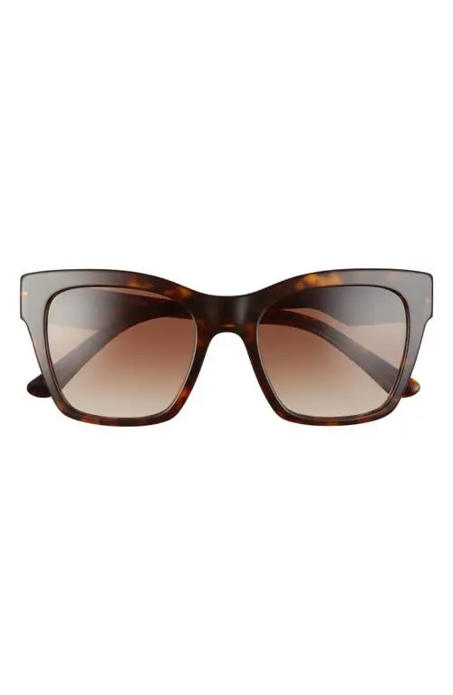 Dolce & Gabbana 53mm Gradient Cat Eye Sunglasses - Havana/ Brown Gradient