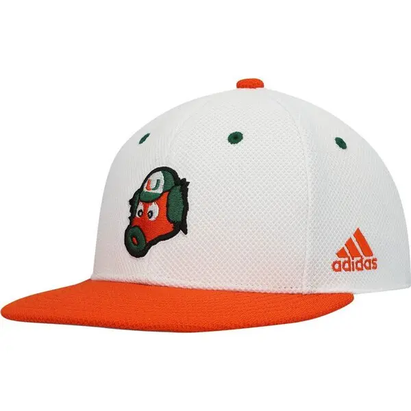Adidas Miami Hurricanes On-field Baseball Cap - White