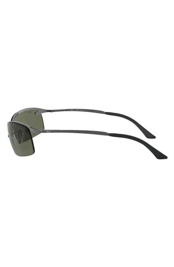 Ray-ban 63mm Polarized Rimless Sunglasses - Polarlized Gunmetal