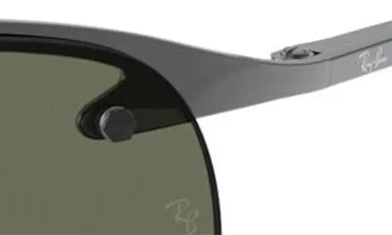 Ray-ban 63mm Polarized Rimless Sunglasses - Polarlized Gunmetal