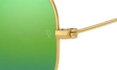 Ray-ban 62mm Aviator Sunglasses - Green Mirror/ Gold