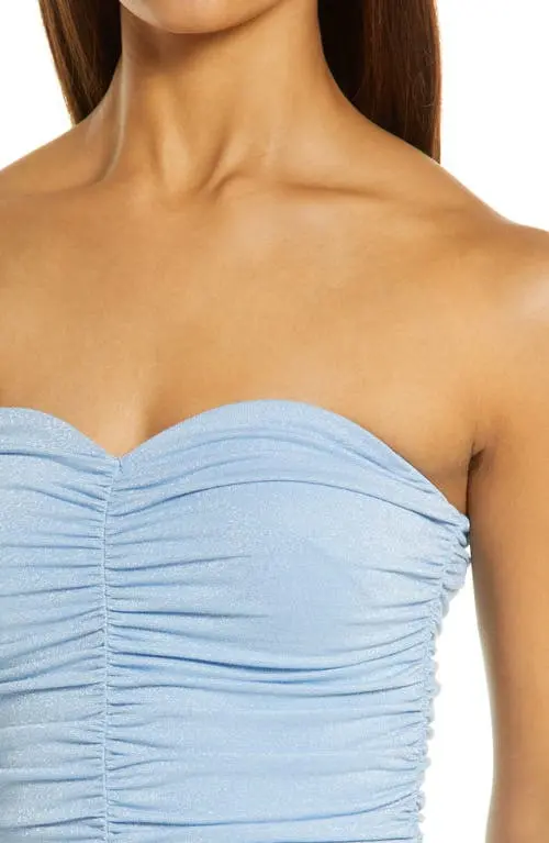 Bebe Strapless Sparkle Ruched Dress