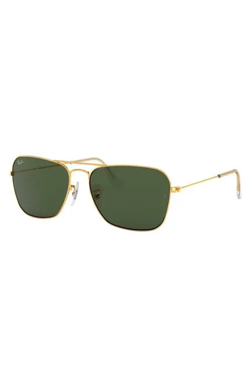 Ray-ban Caravan Aviator Sunglasses - Gold
