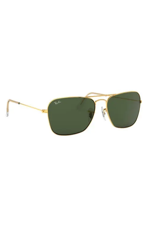 Ray-ban Caravan Aviator Sunglasses - Gold