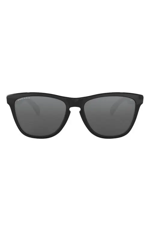 Oakley 55mm Polarized Rectangle Sunglasses - Black/ Black