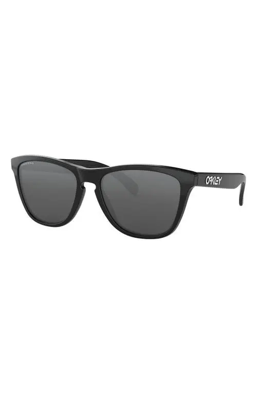 Oakley 55mm Polarized Rectangle Sunglasses - Black/ Black