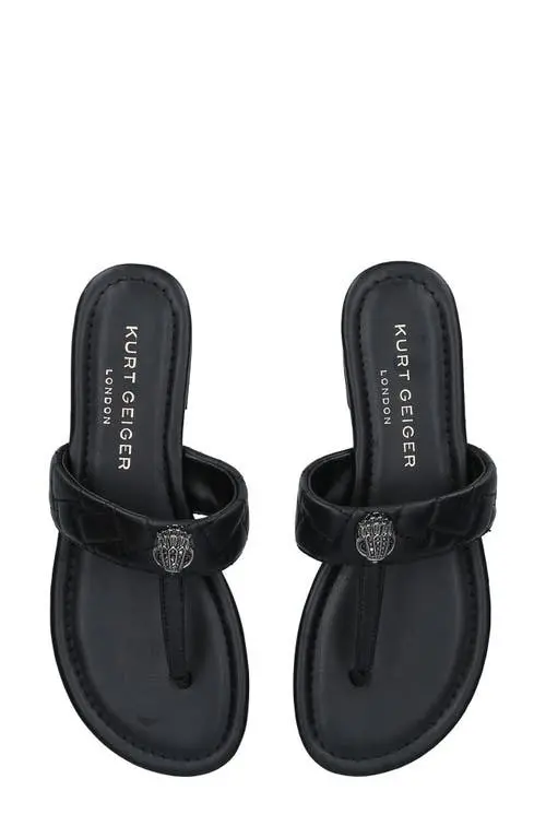 Kurt Geiger Kensington T-strap Sandal - Black